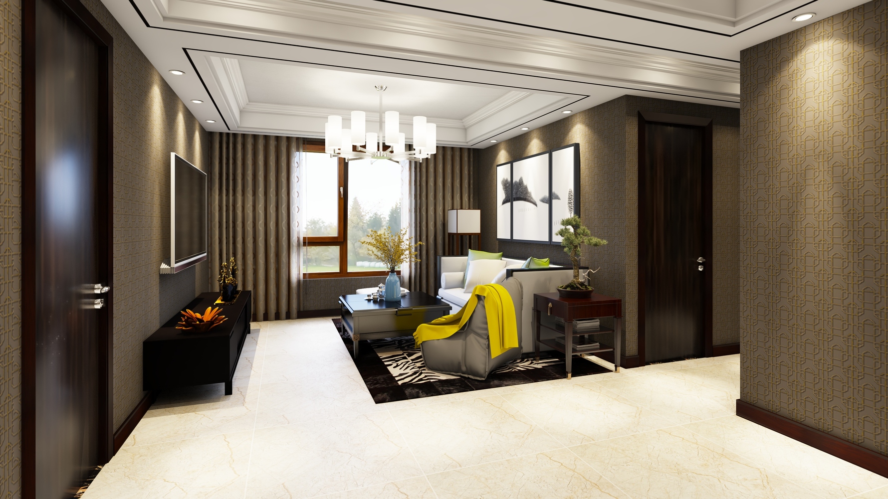 北京市海淀区上林溪68.00㎡新中式风格 - 其它风格一室一厅装修效果图 - 2031465设计效果图 - 居然设计家